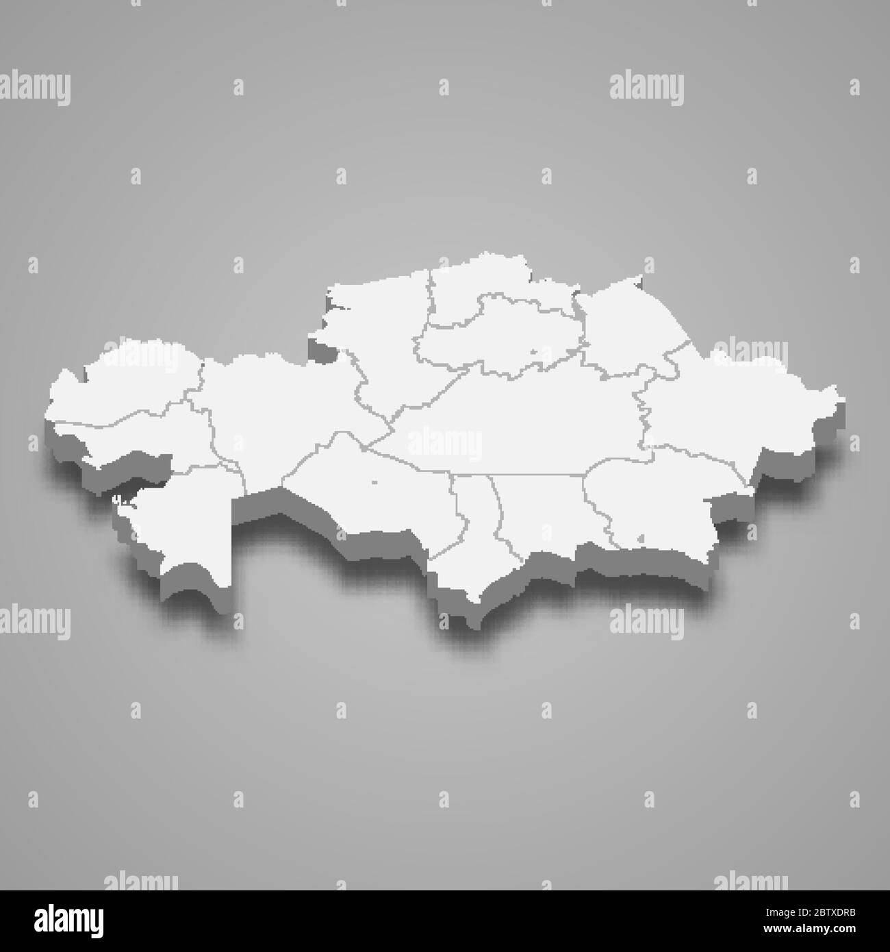 Isometric 3d kazakhstan map hi-res stock photography and images - Alamy