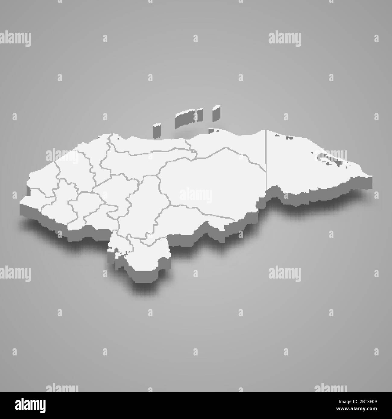 Map of honduras hi-res stock photography and images - Alamy