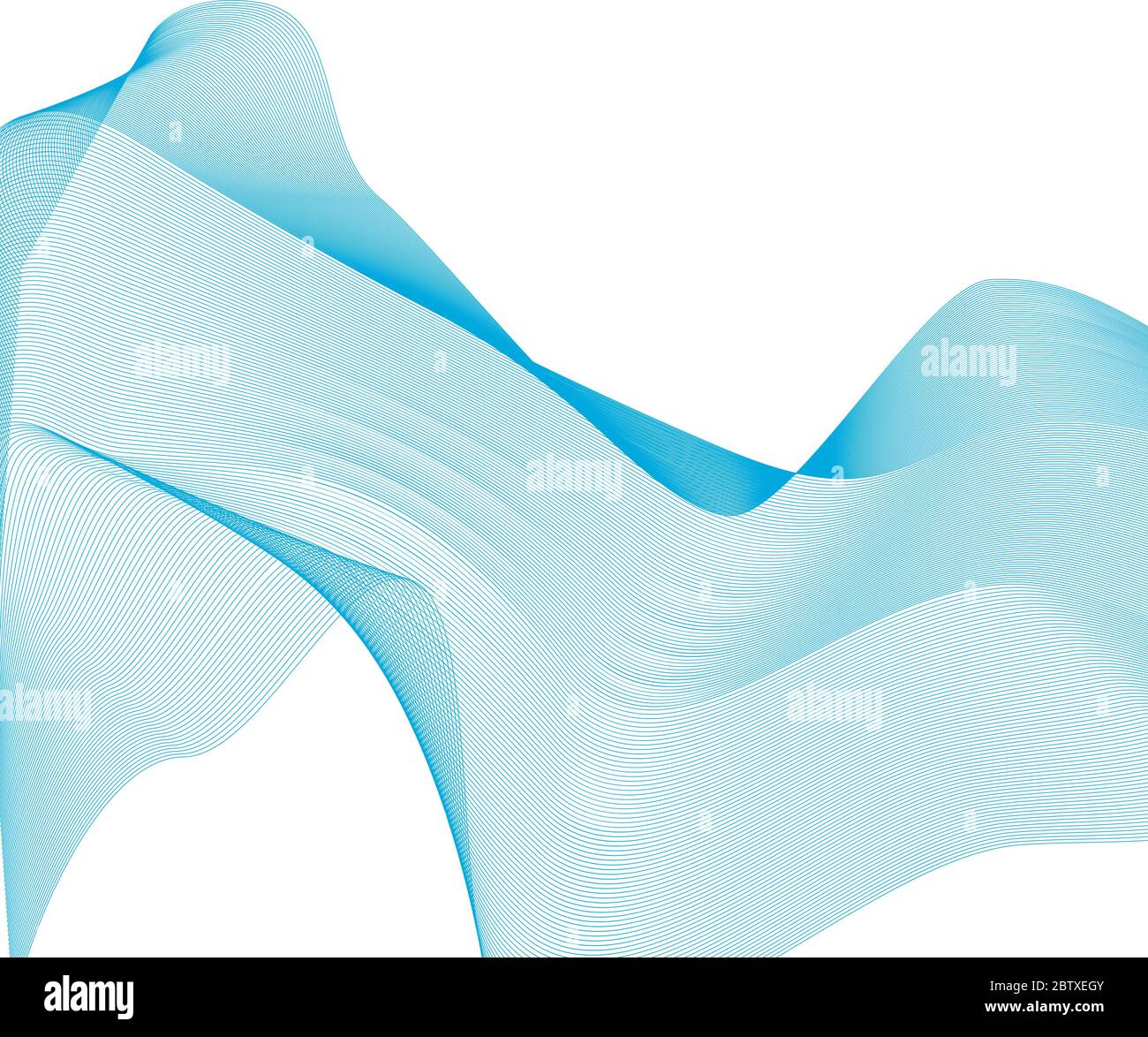 Abstract Blue Wave. template with blend shapes. Vector illustration ...