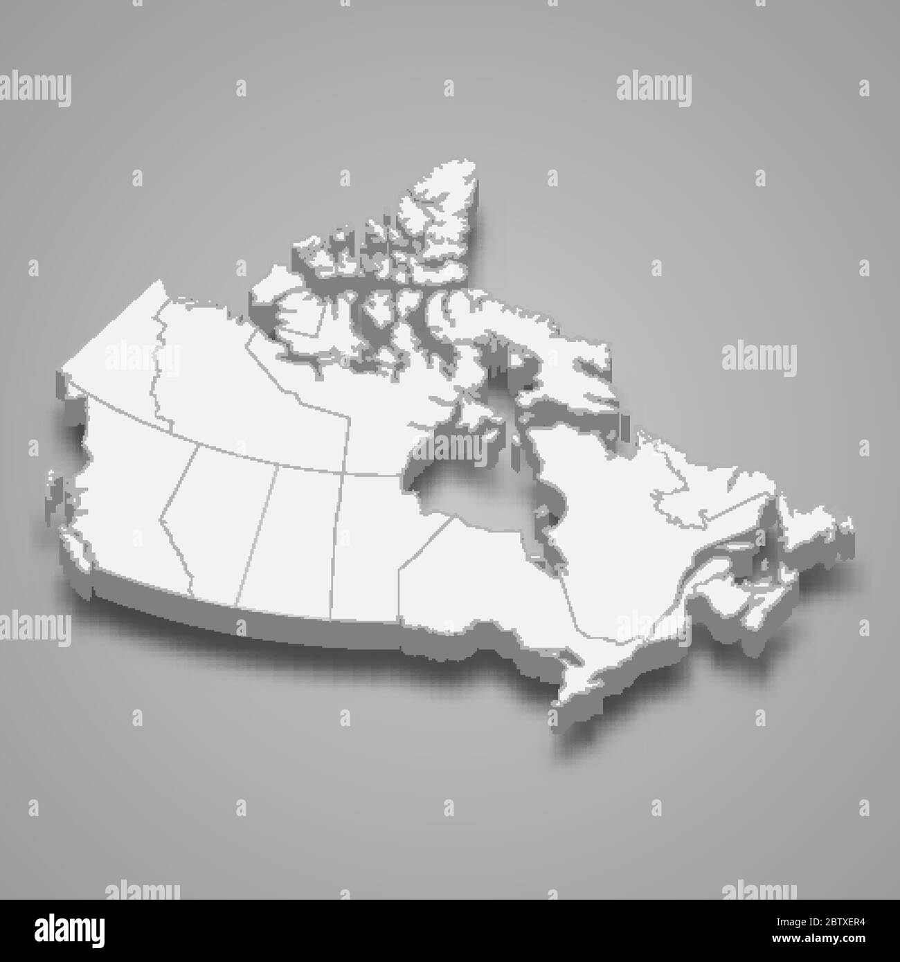 Geographic map of canada Black and White Stock Photos & Images - Alamy