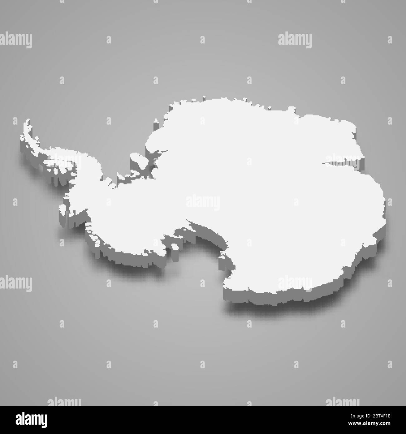 3d map of Antarctica with borders of regions Stock Vector Image & Art ...