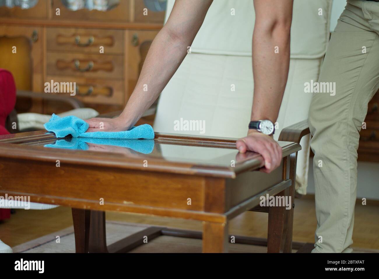 Wipe Glass Table High Resolution Stock Photography and Images - Alamy