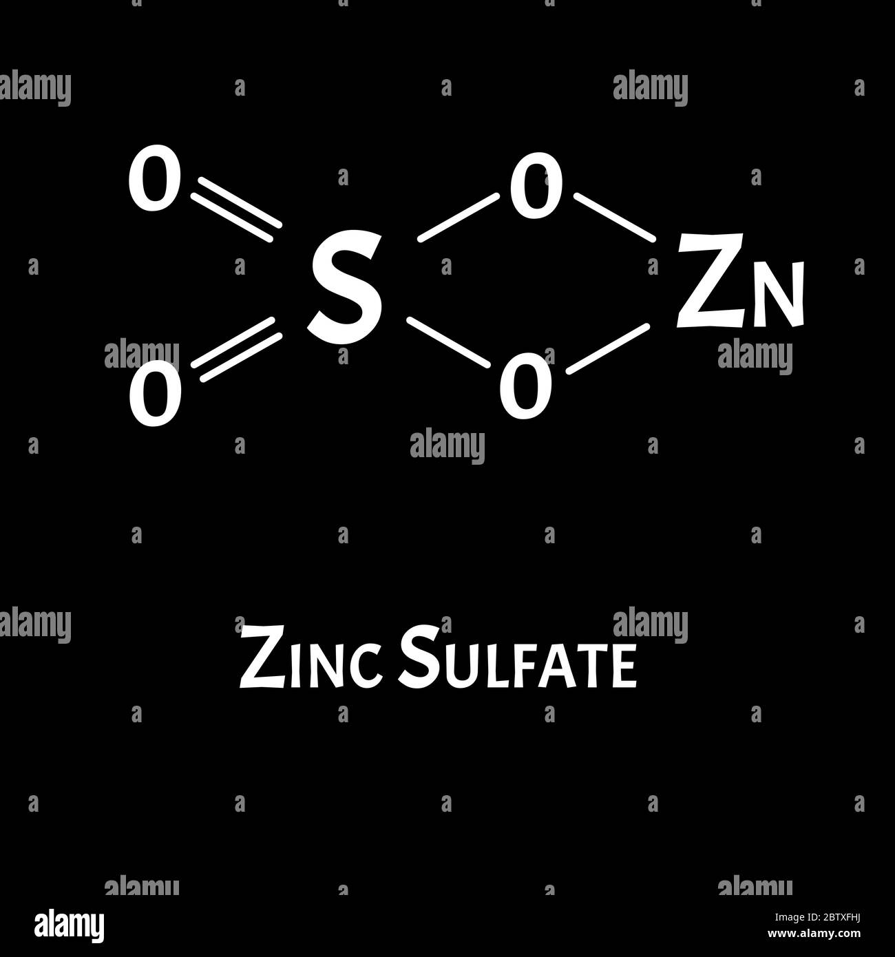 Zinc sulfate is a molecular chemical formula. Zinc infographics. Vector ...