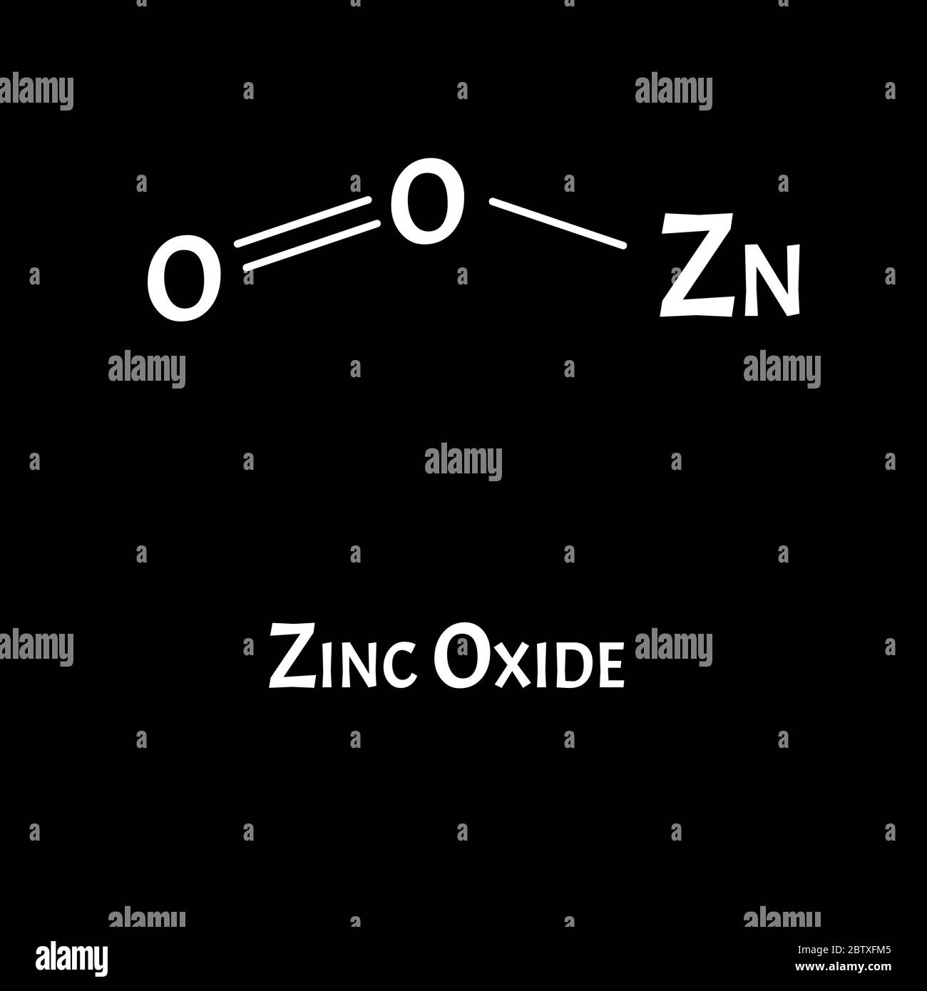 Zinc oxide is a molecular chemical formula. Zinc infographics. Vector ...