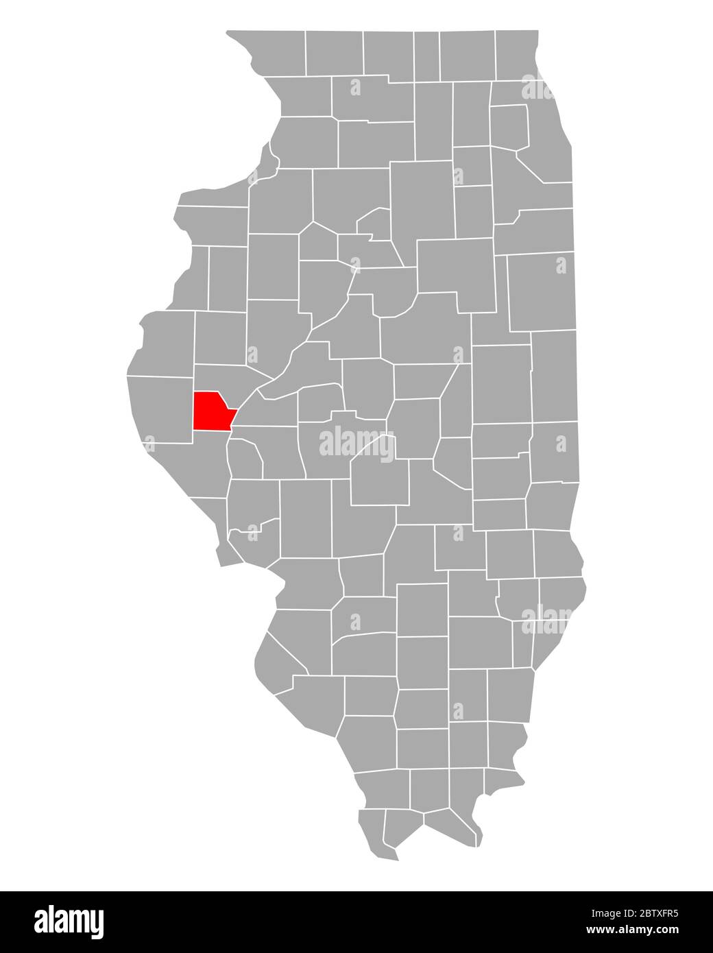 Map of Brown in Illinois Stock Photo - Alamy