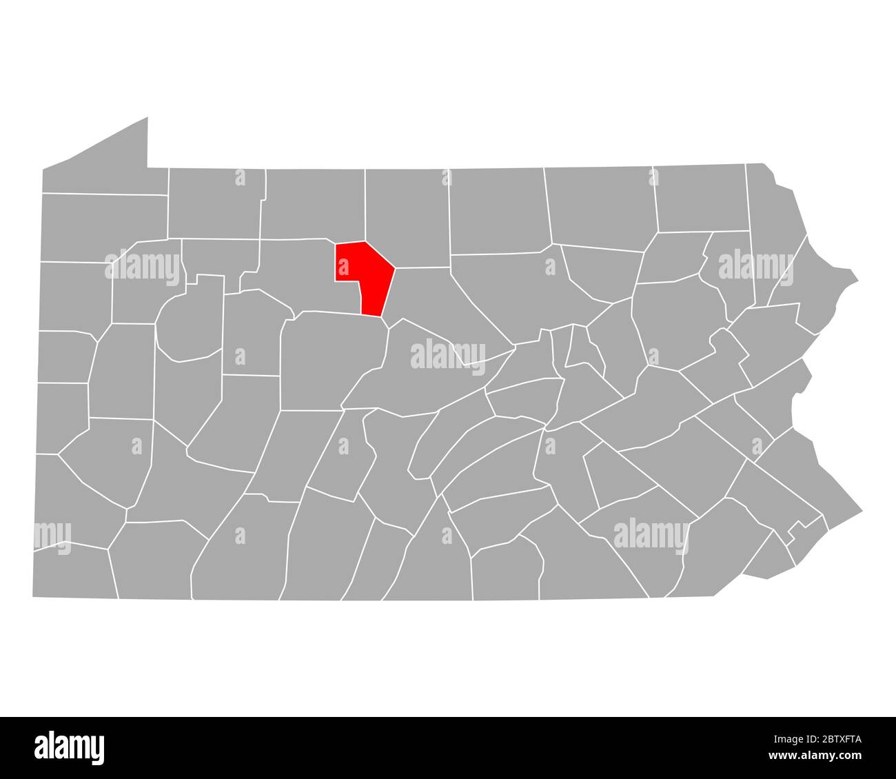 Map of Cameron in Pennsylvania Stock Photo - Alamy