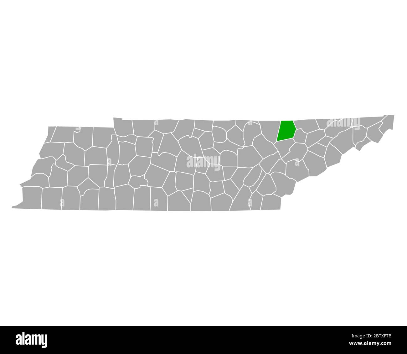 Map of Campbell in Tennessee Stock Photo - Alamy