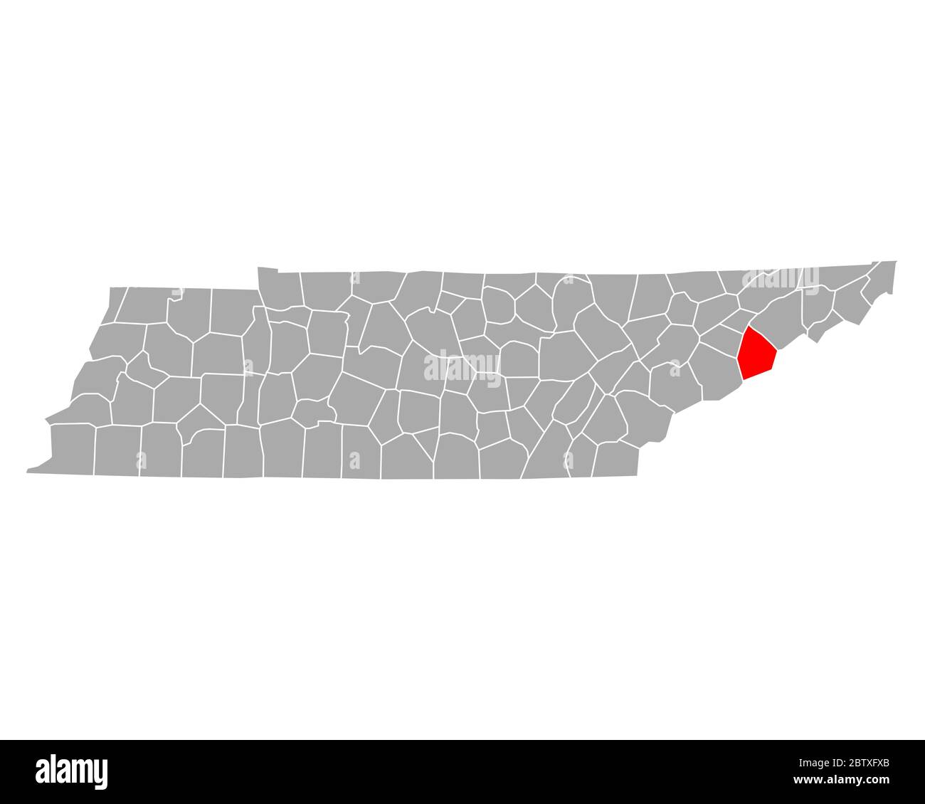 Cocke county map Cut Out Stock Images & Pictures - Alamy