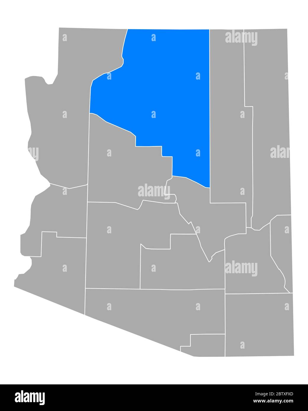 Map of Coconino in Arizona Stock Photo - Alamy
