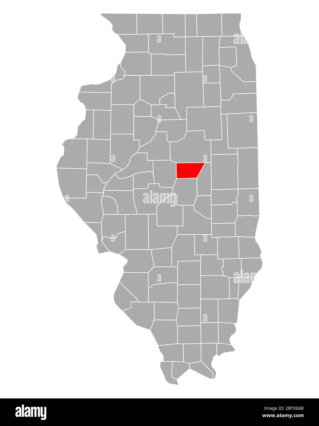 Map of De Witt in Illinois Stock Photo - Alamy