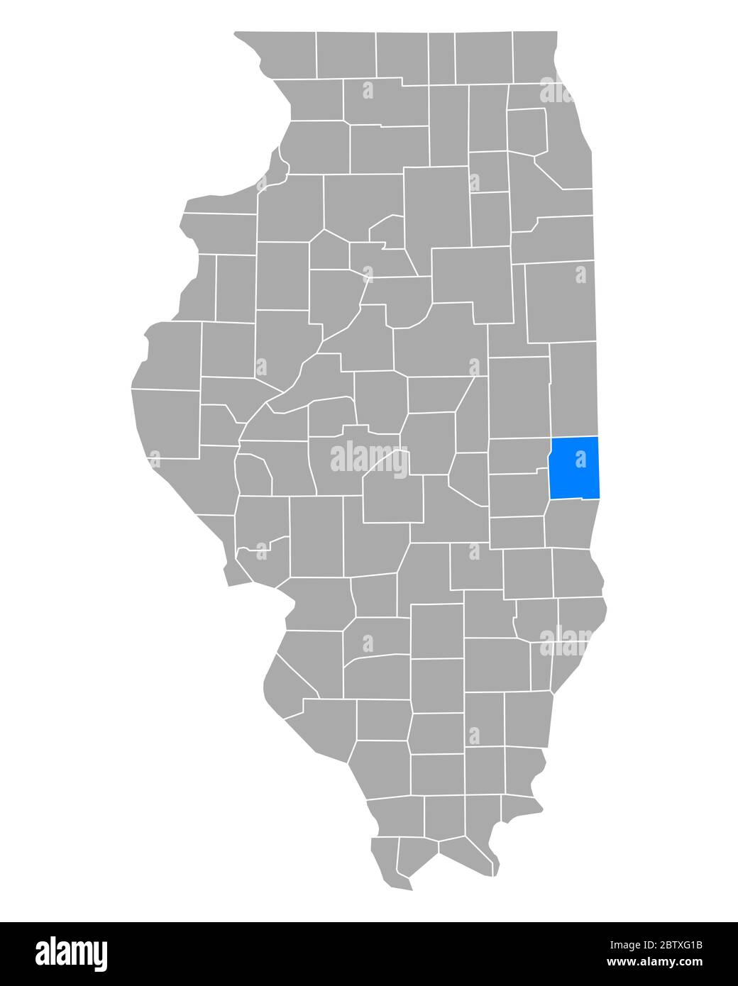 Map of Edgar in Illinois Stock Photo - Alamy