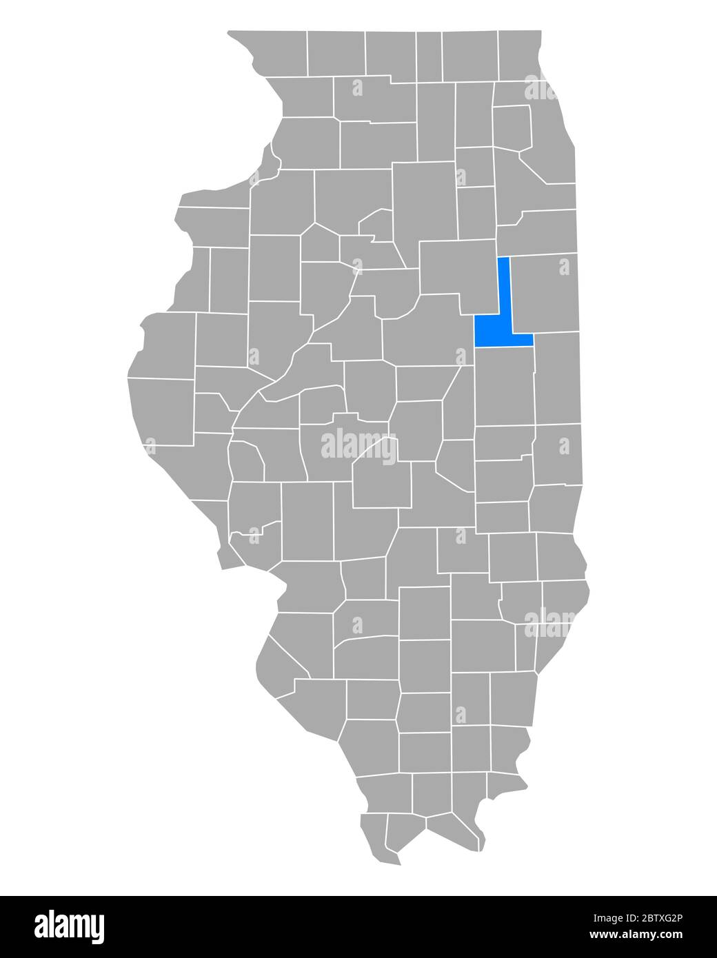 Map of Ford in Illinois Stock Photo - Alamy