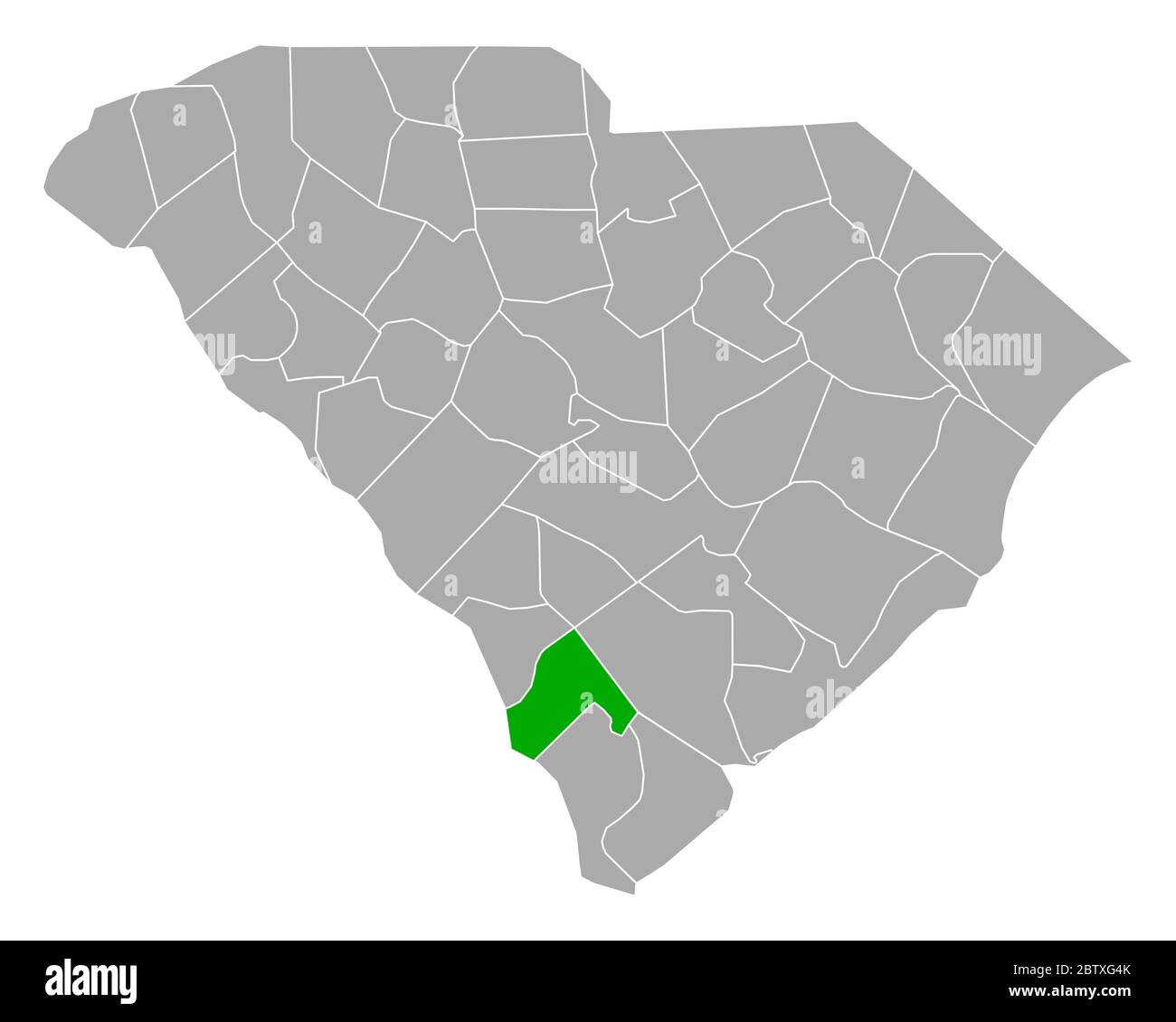 Map of Hampton in South Carolina Stock Photo - Alamy