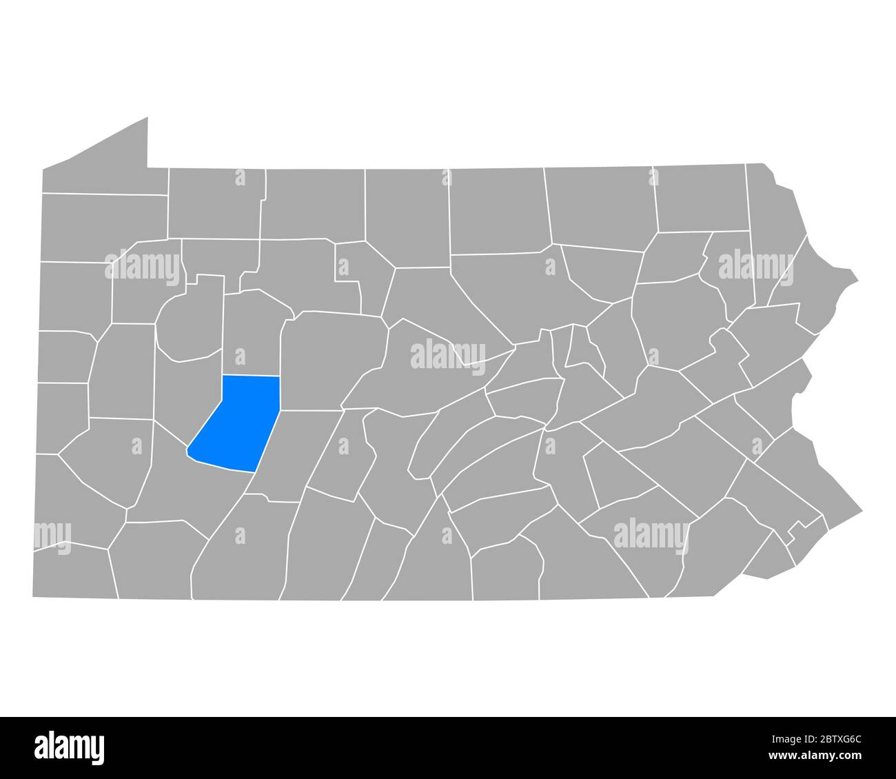 Map of Indiana in Pennsylvania Stock Photo - Alamy