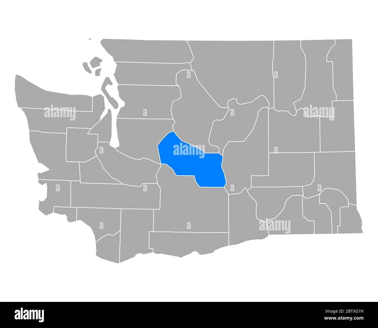 Kittitas map hi-res stock photography and images - Alamy