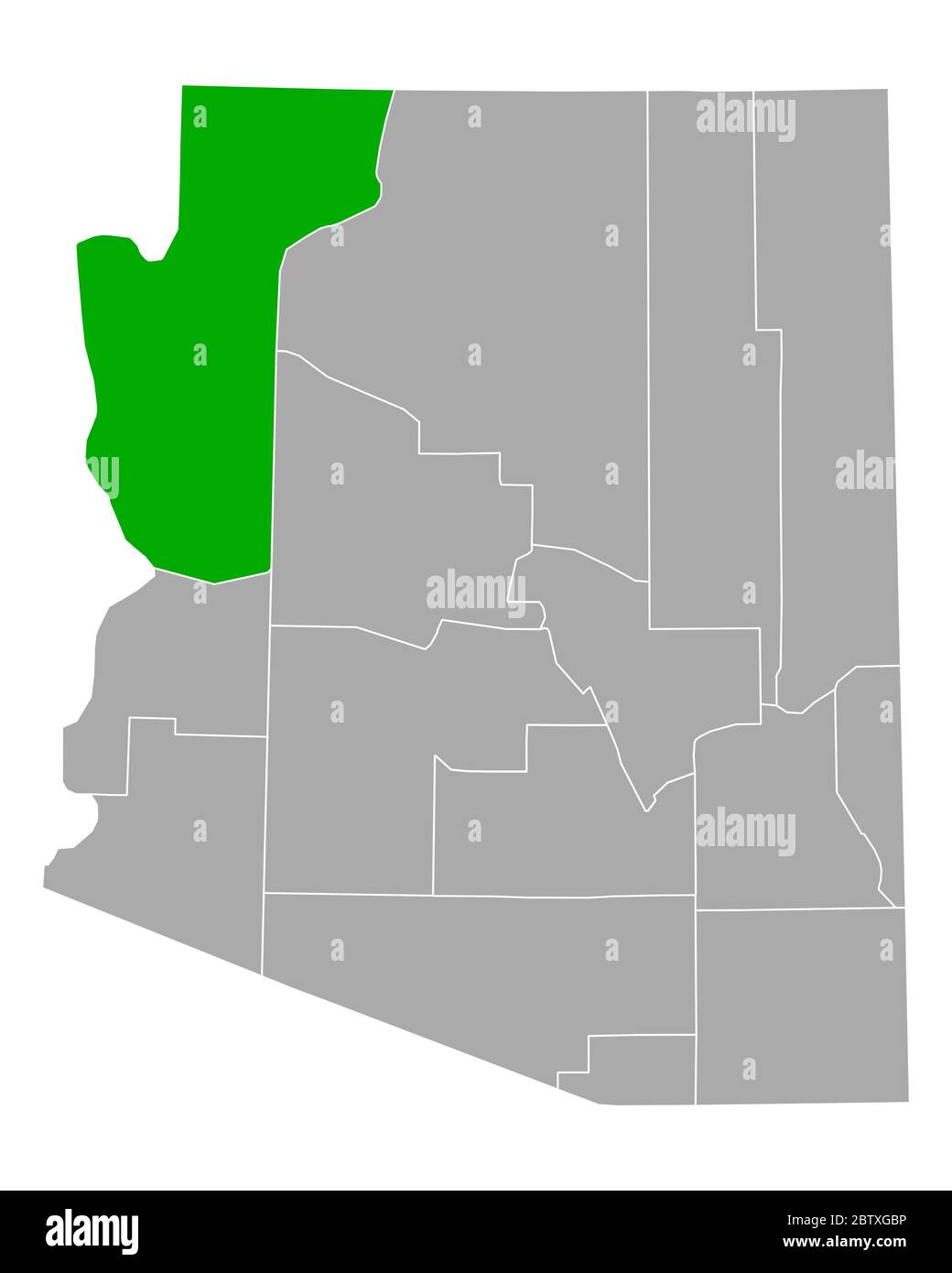 Map of Mohave in Arizona Stock Photo - Alamy