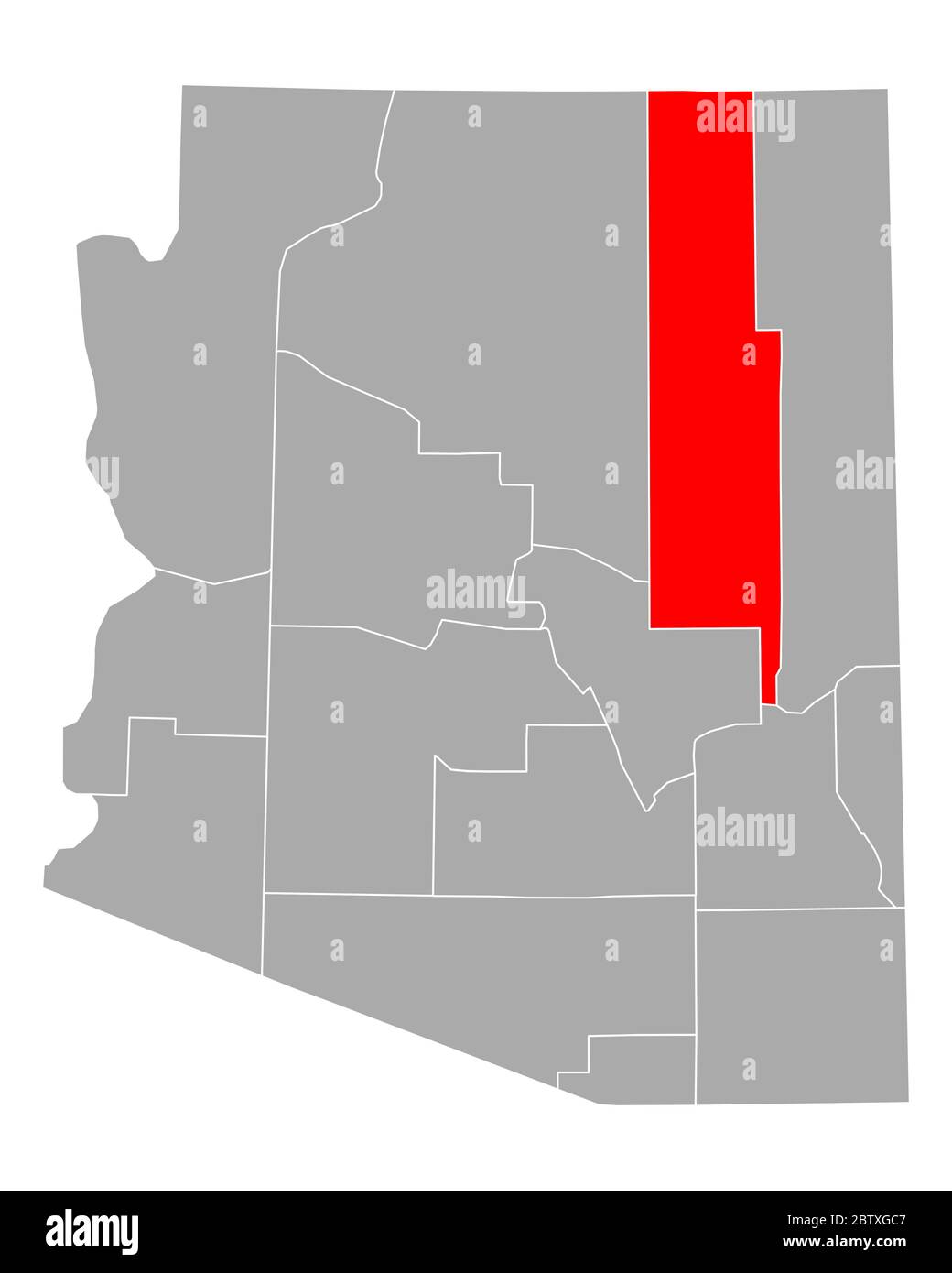 Navajo county map hi-res stock photography and images - Alamy