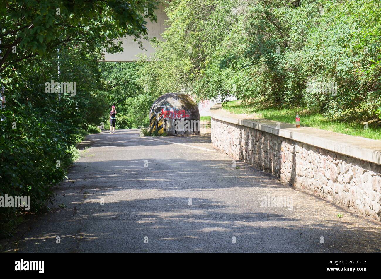 Folimanka shelter, Cold War bunker, emergency exit in Folimanka park in ...