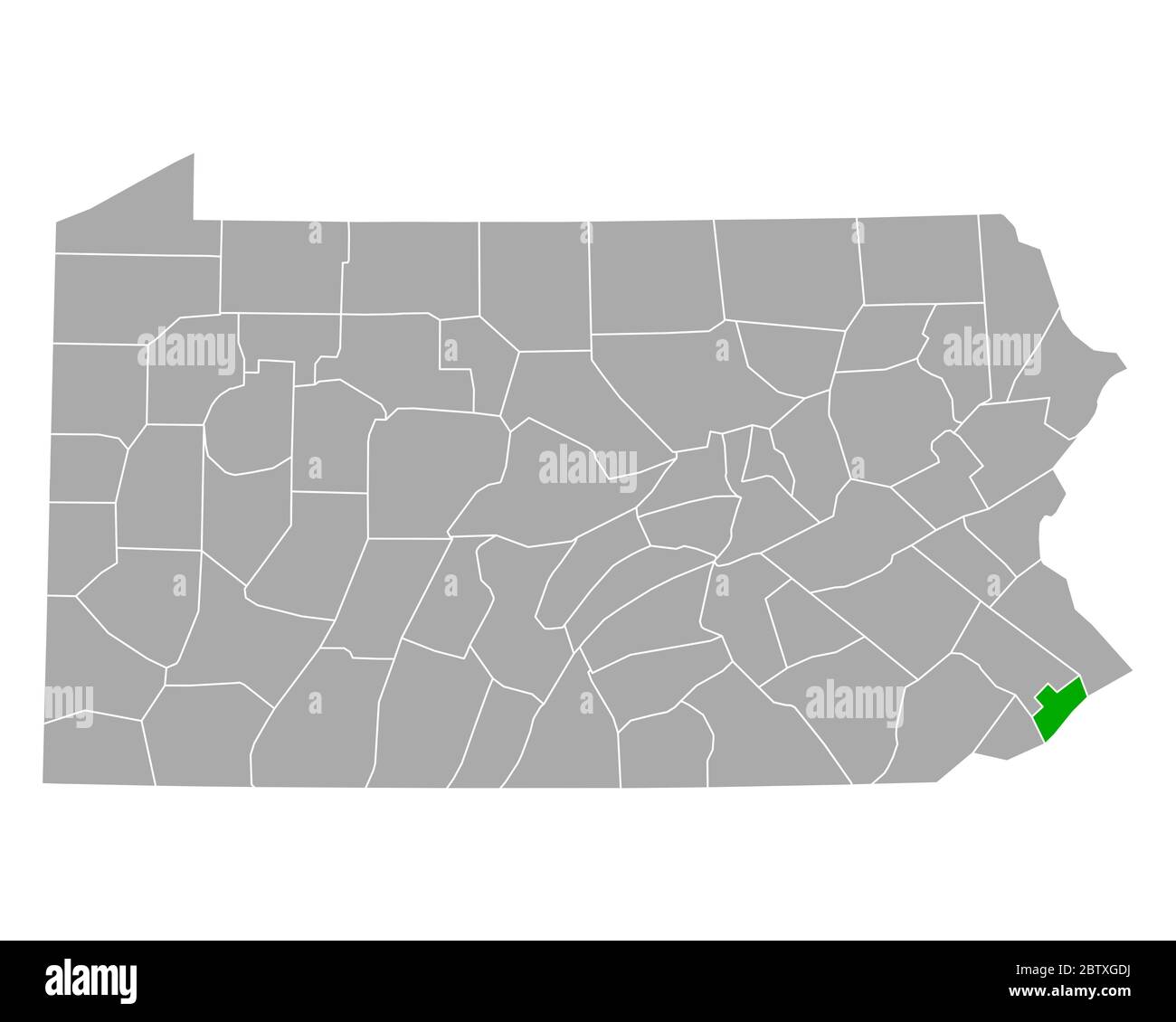 Philadelphia county map Cut Out Stock Images & Pictures - Alamy