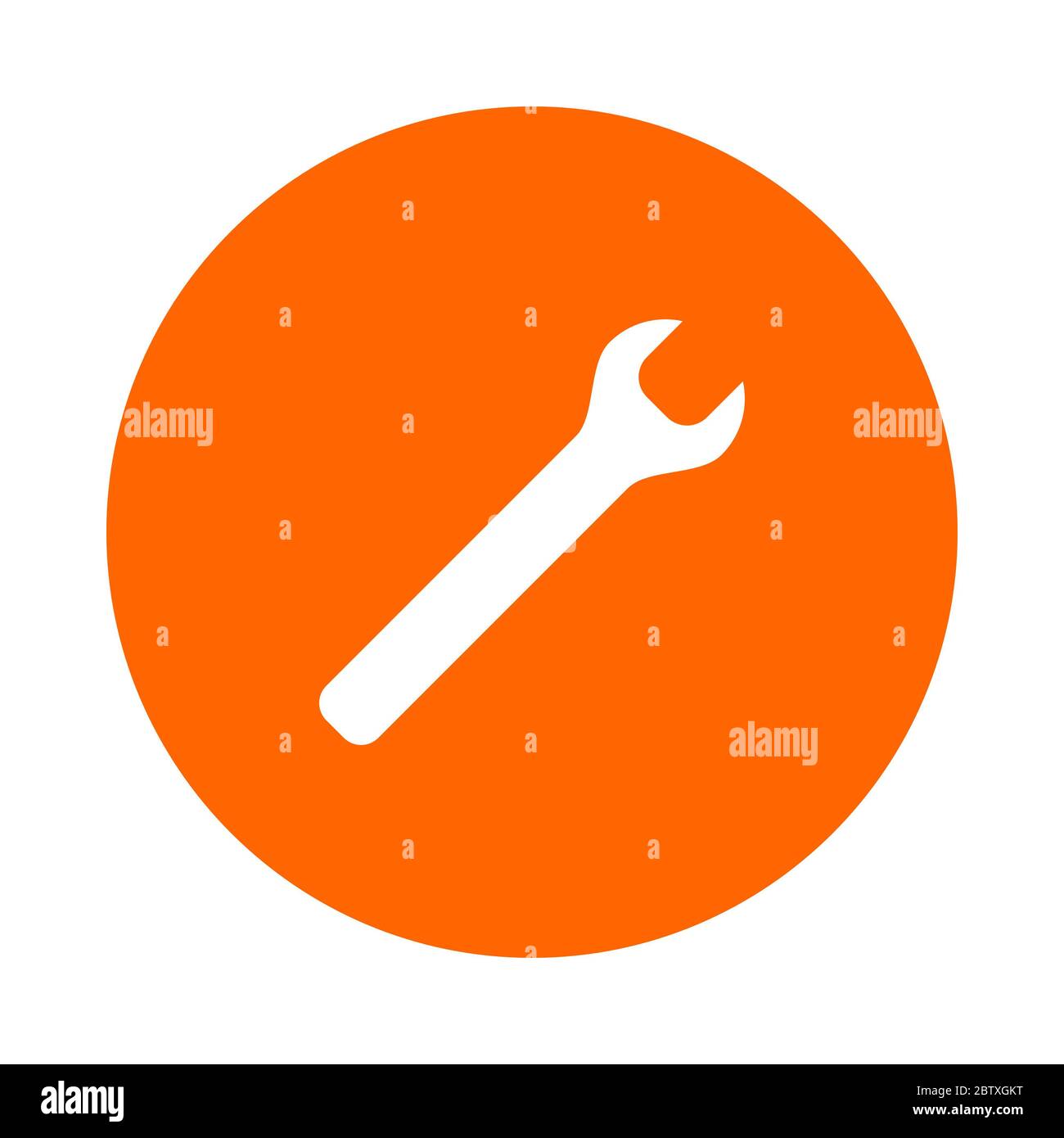 Wrench and circle Stock Photo - Alamy
