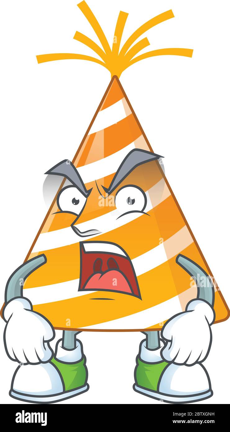 Festive yellow cone hat Stock Vector Images - Alamy