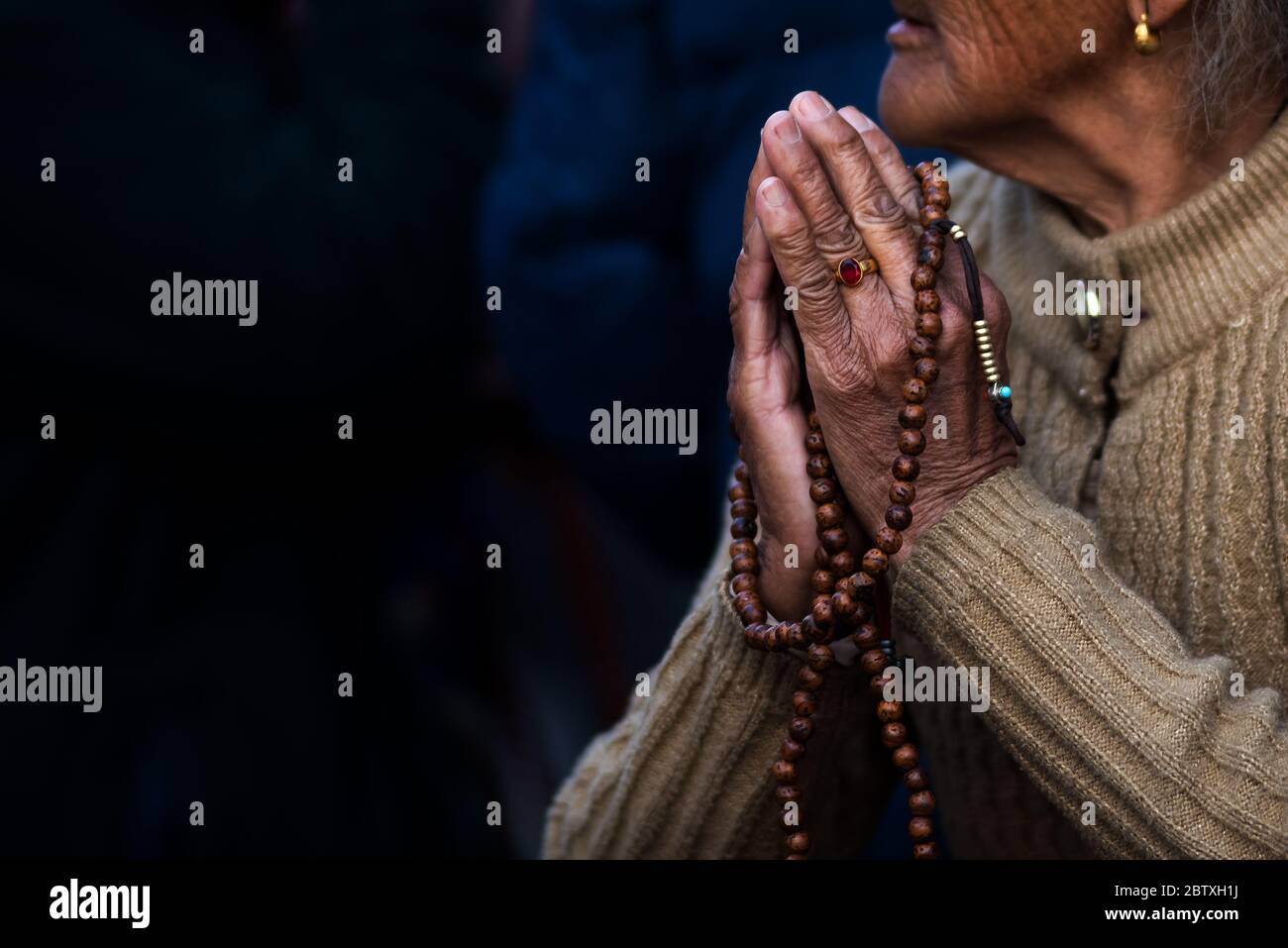 Namaste man hand hi-res stock photography and images - Alamy