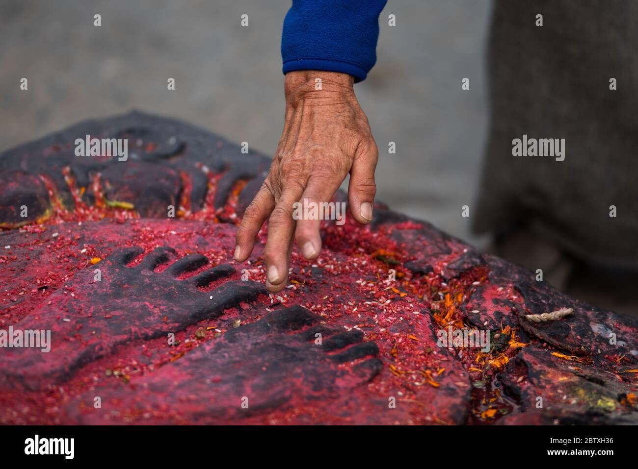 Praying in the hope for better Future Stock Photo - Alamy