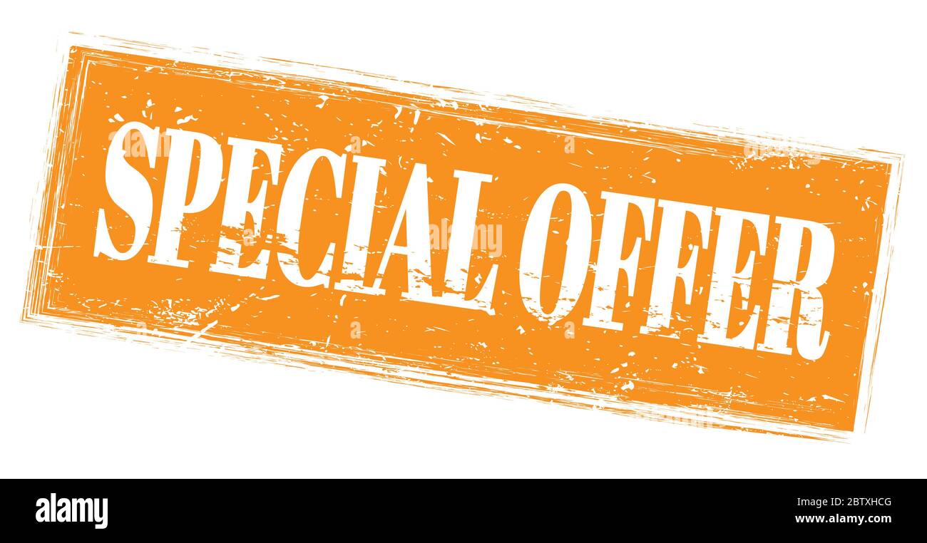 SPECIAL OFFER orange grungy rectangle stamp sign Stock Photo - Alamy