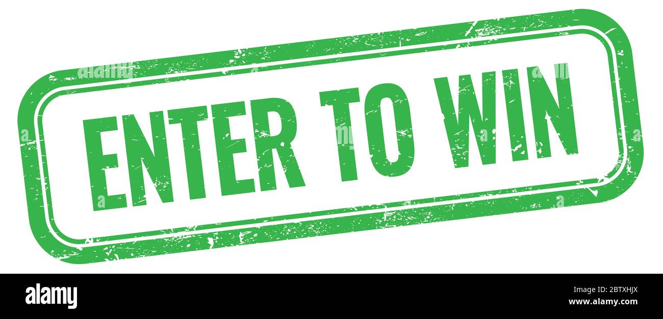 ENTER TO WIN red grungy rectangle stamp sign Stock Photo - Alamy