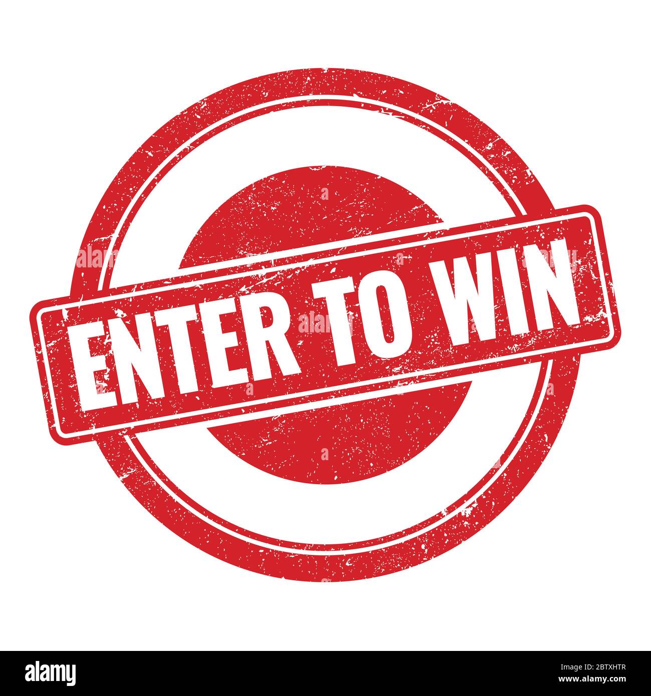 ENTER TO WIN red grungy round stamp sign Stock Photo - Alamy