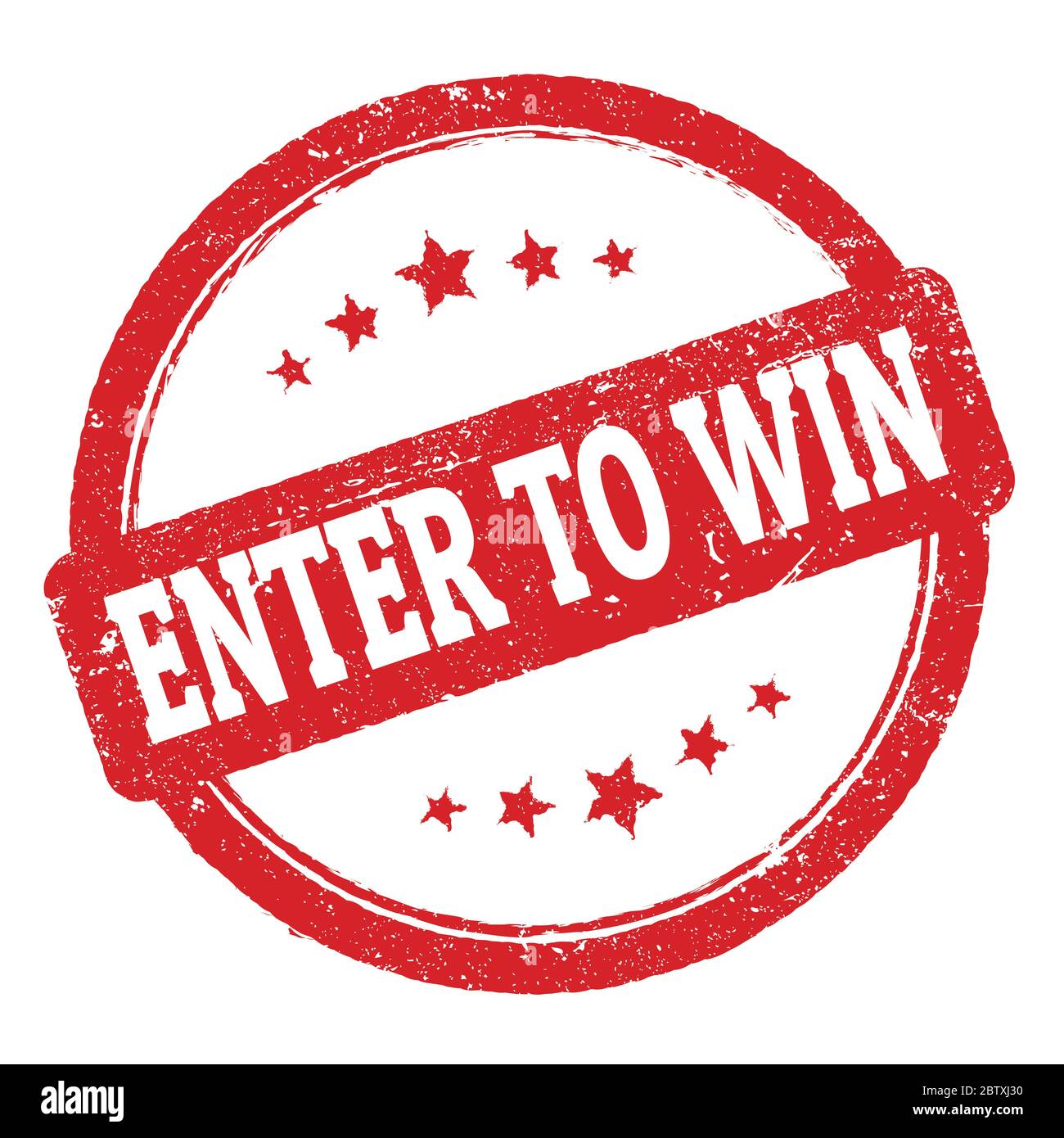 ENTER TO WIN red grungy round stamp sign Stock Photo - Alamy