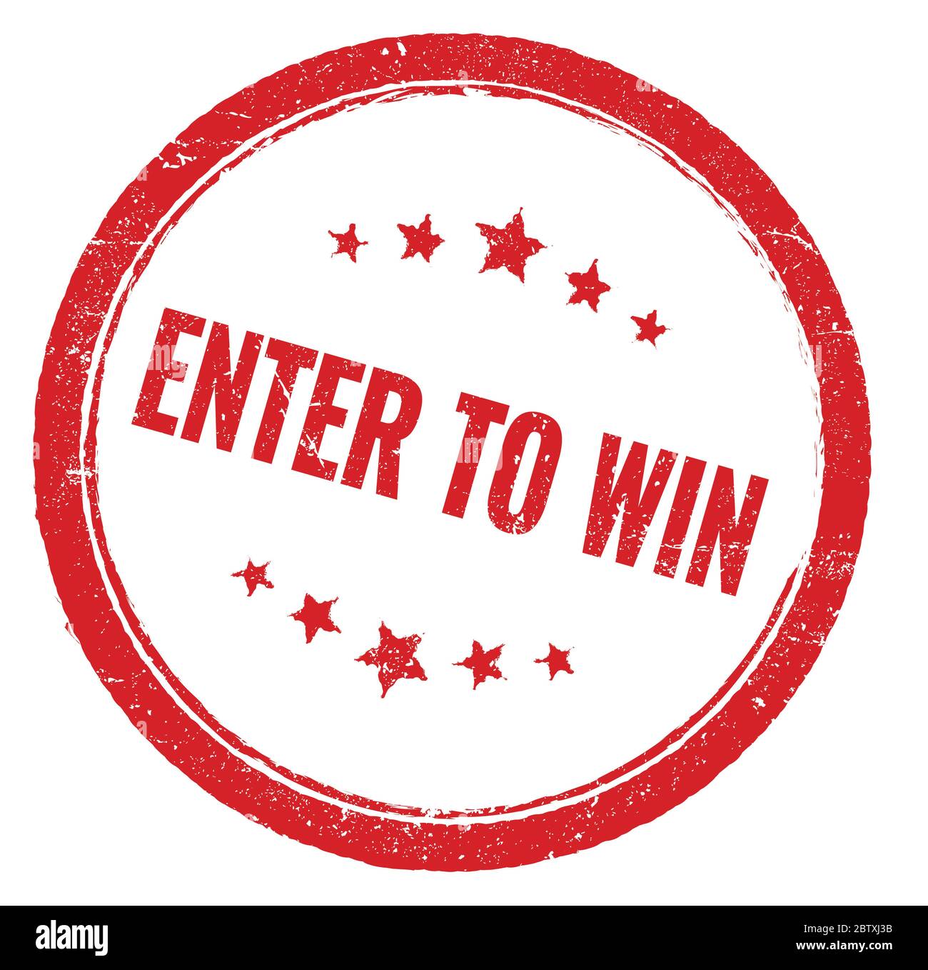 ENTER TO WIN red grungy round stamp sign Stock Photo - Alamy