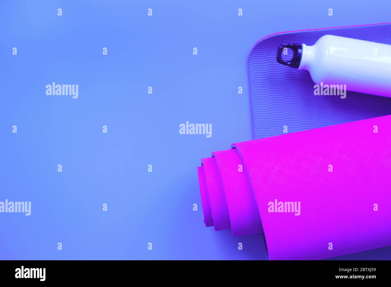 Bright pink and blue gym training mat hi-res stock photography and ...