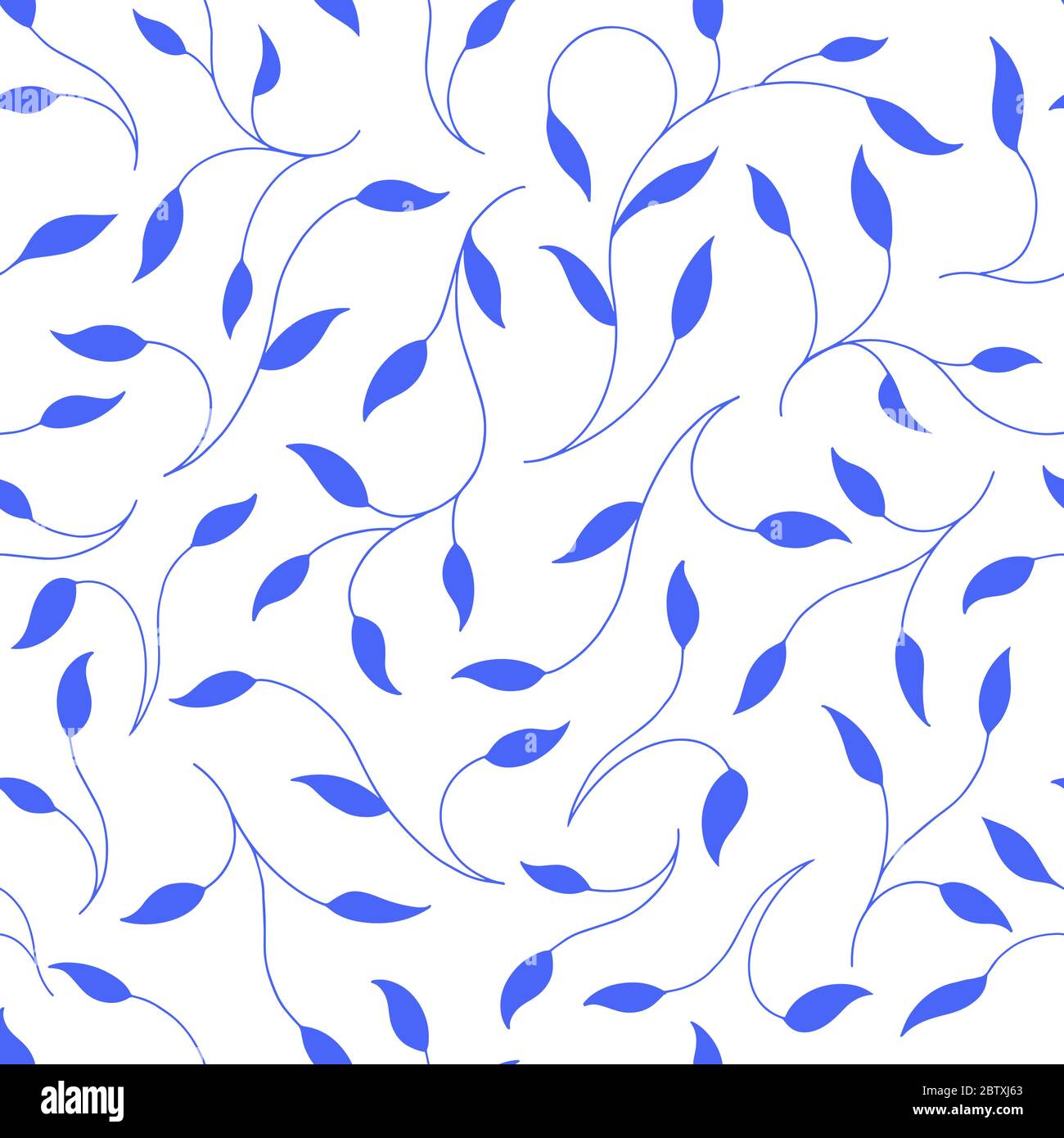 Blue branches pattern on white background Stock Vector Image & Art - Alamy