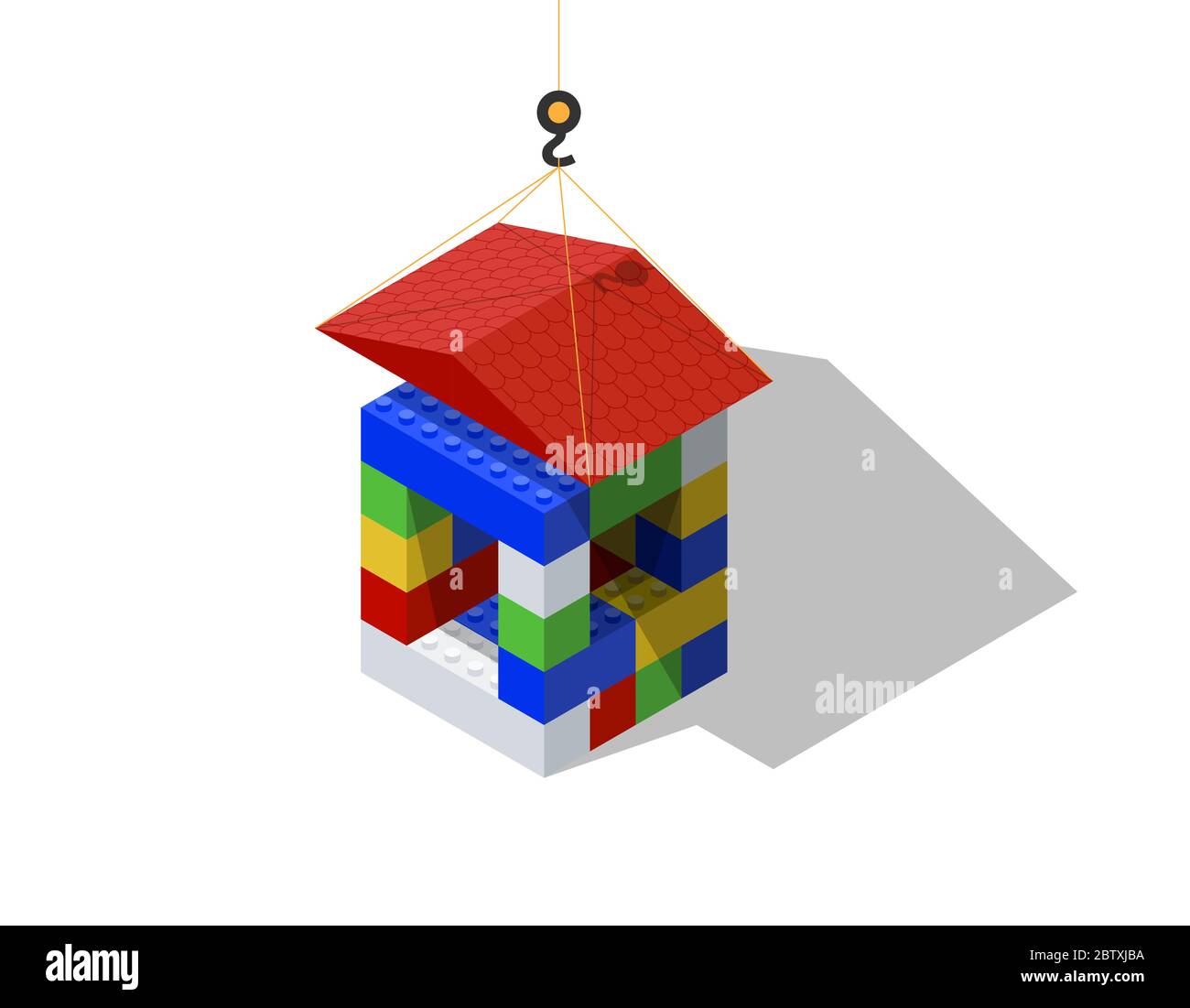 Lego house brick Stock Vector Images - Alamy