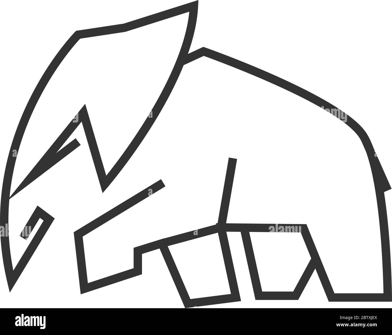 Circus elephant isolated icon Stock Vector Images - Alamy