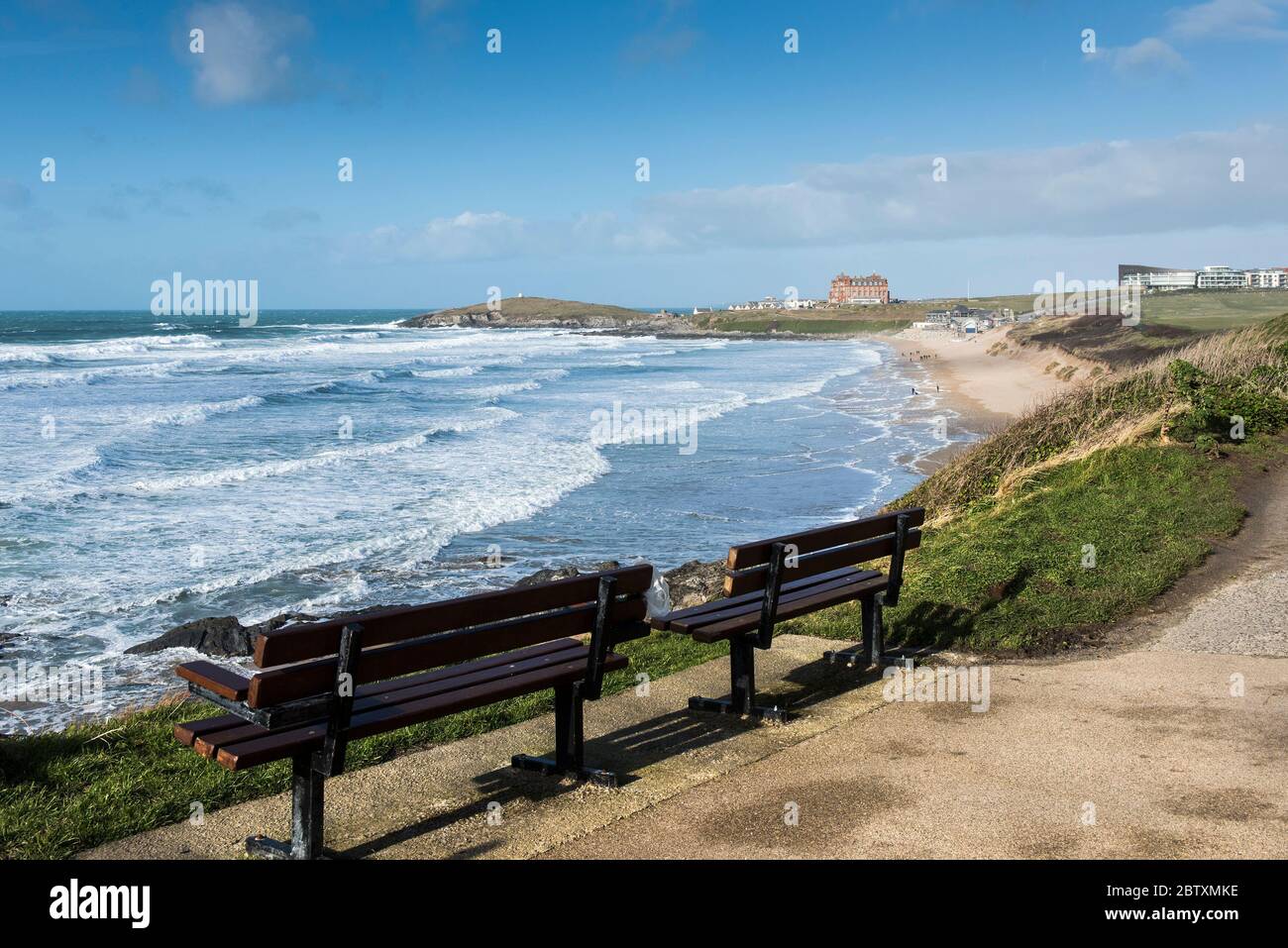Benches cornwall hi-res stock photography and images - Alamy