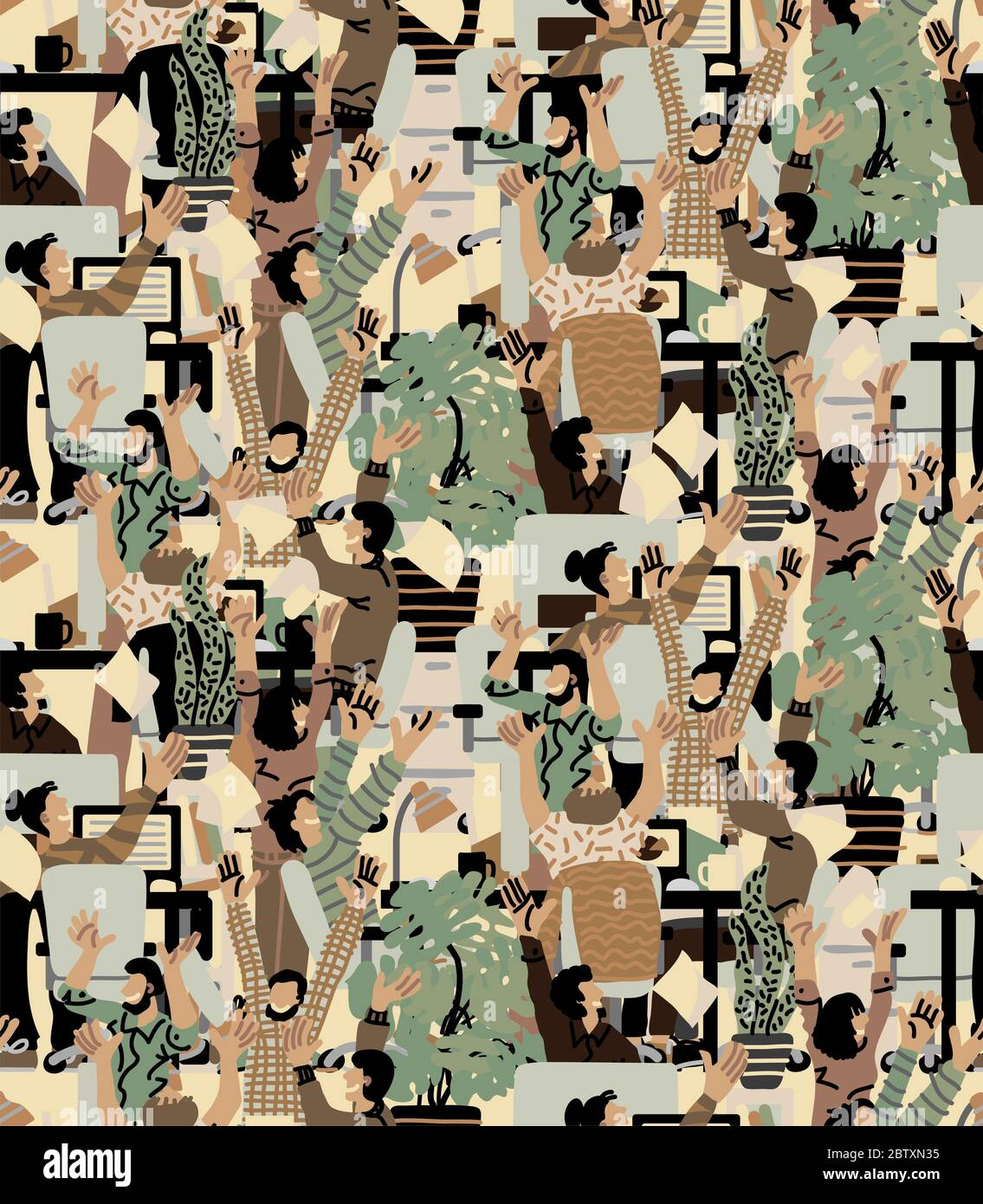 Team success large group Stock Vector Images - Alamy