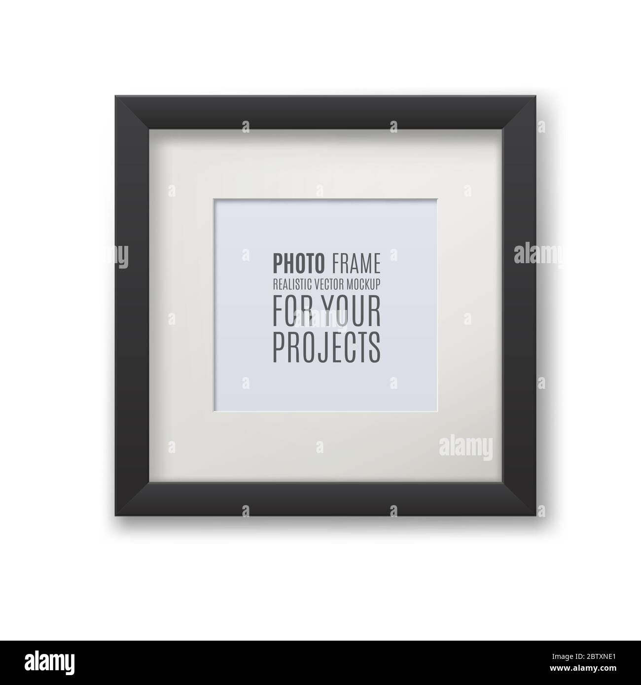 Realistic modern frame for paintings isolated on white background Stock ...