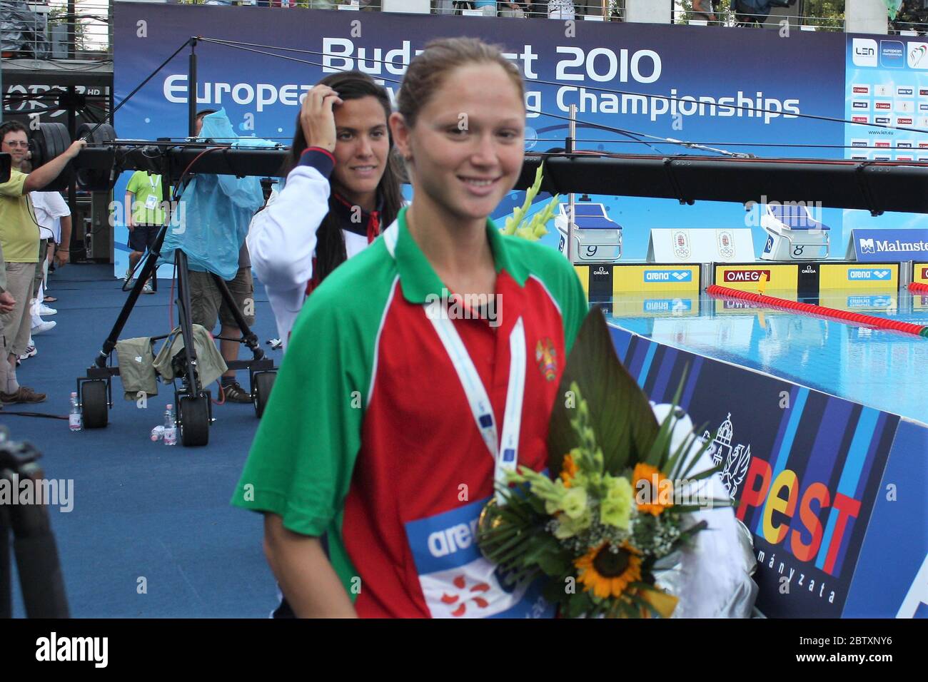 Aleksandra Herasimenia of Bielorusie Podium 50 M Dos Women during the ...