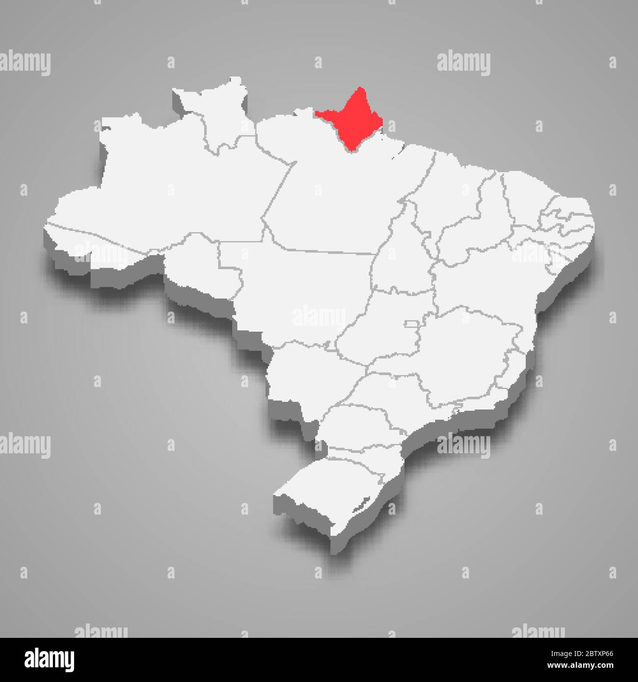 Amapa state location within Brazil 3d map Stock Vector Image & Art - Alamy