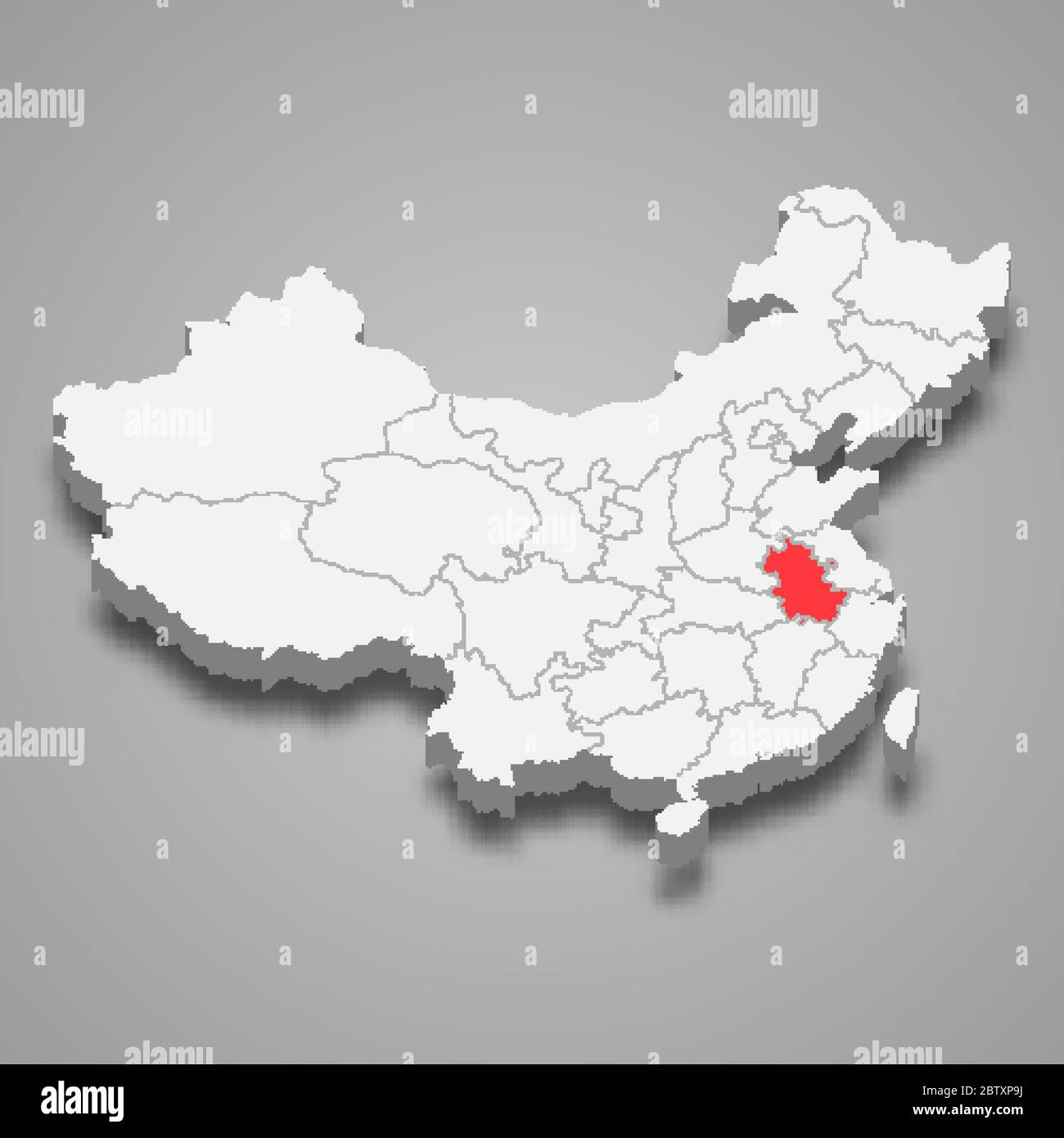 Anhui map vector Stock Vector Images - Alamy