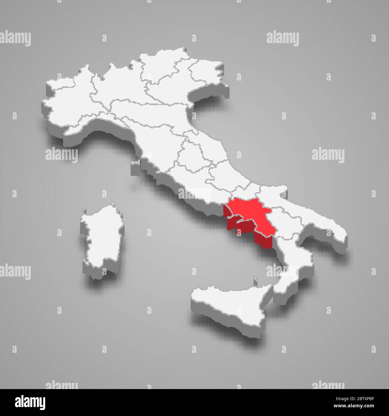 Campania map vector Stock Vector Images - Alamy