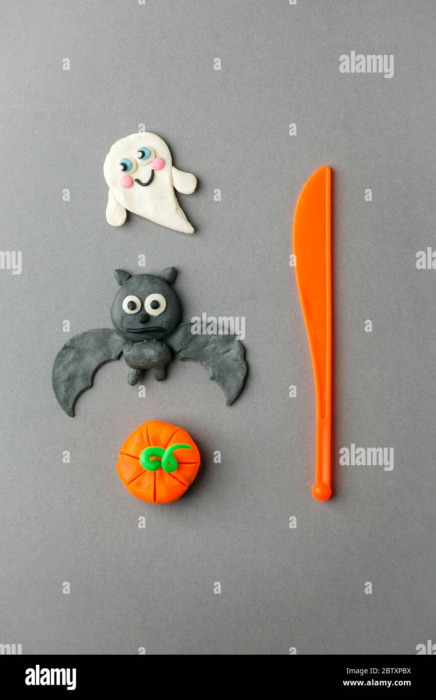 Handmade plasticine set for seasonal holiday Halloween and autumn days ...