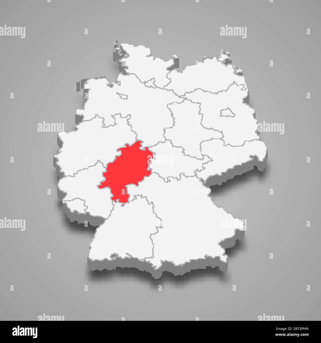 Hesse province map hi-res stock photography and images - Alamy