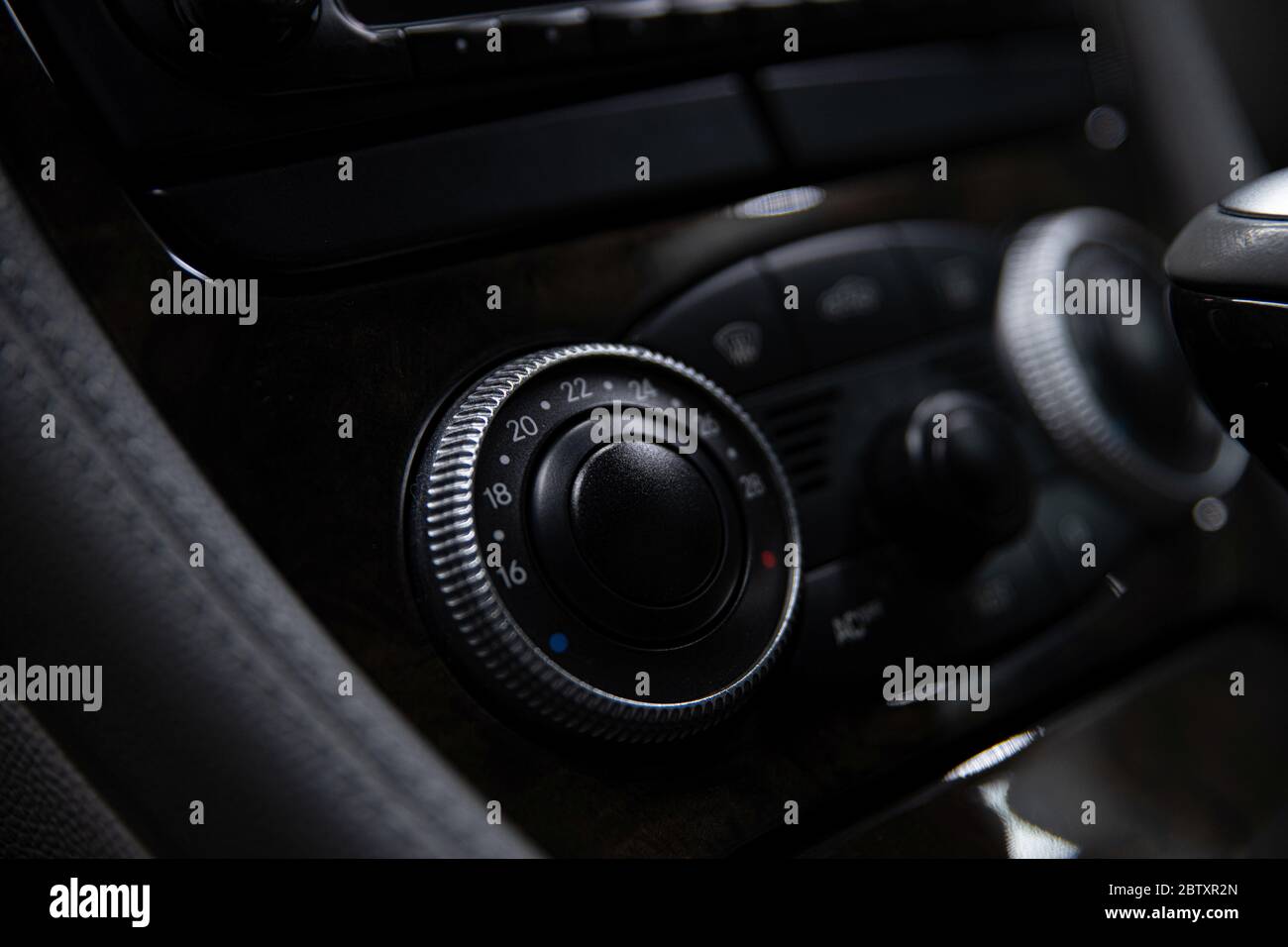 Car air conditioner regulator. Modern car interior Stock Photo - Alamy
