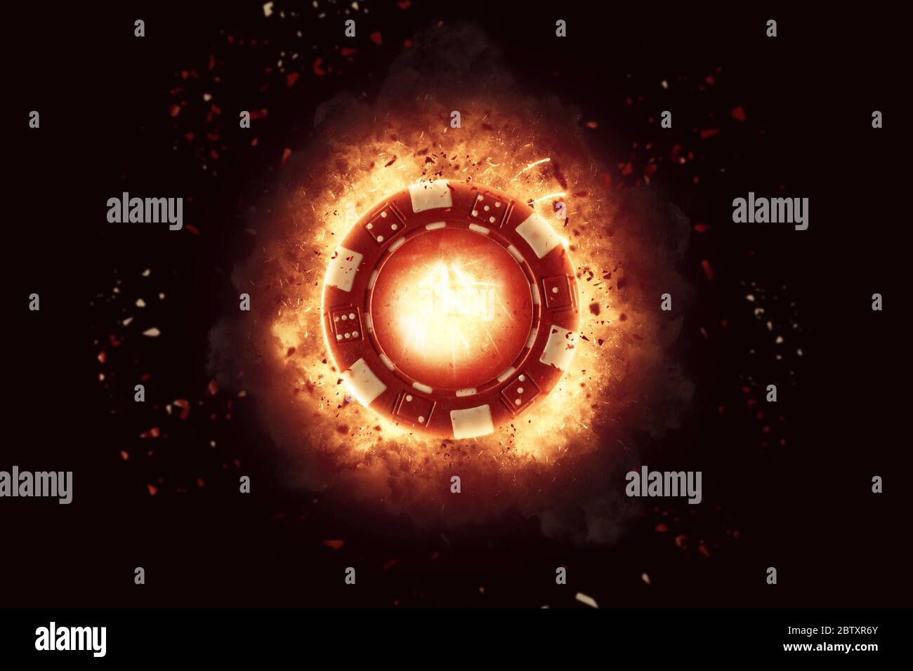 Poker chips fire hi-res stock photography and images - Alamy