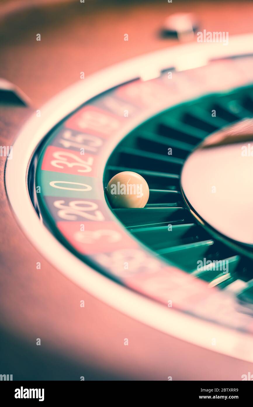 Roulette wheel close up at the Casino - Selective Focus Stock Photo - Alamy