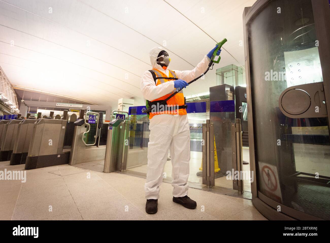 Stratford London Underground station is given a daily cleaning during ...