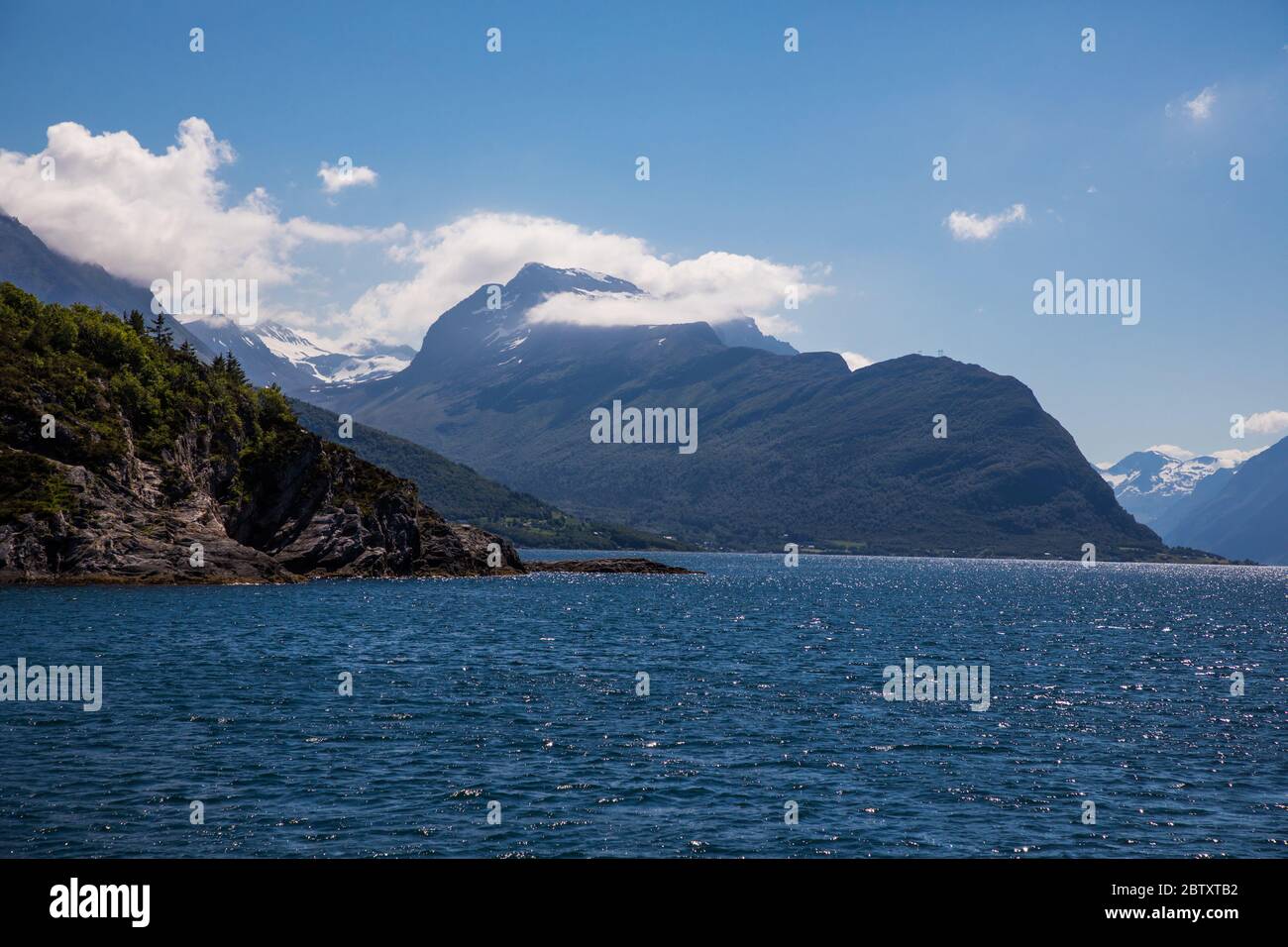 Fjord in Norway - nature and travel background Stock Photo - Alamy